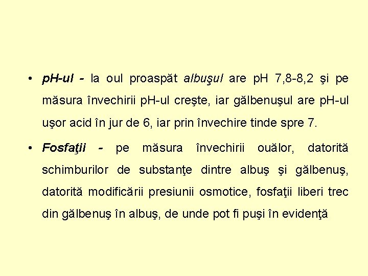 CONTROLUL OUALOR CURS 13 Oul aliment de baz