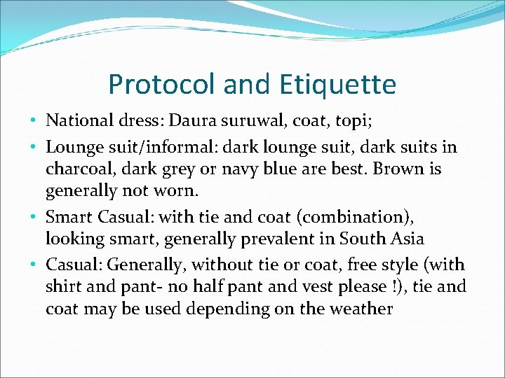 Diplomatic Atiquette Third session Protocol and Etiquette Presented