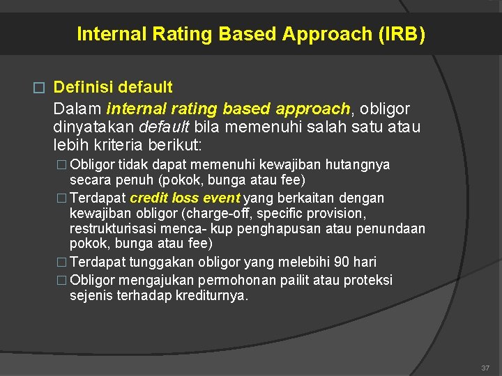 Arsitektur Perbankan Indonesia Basel I Basel II 1