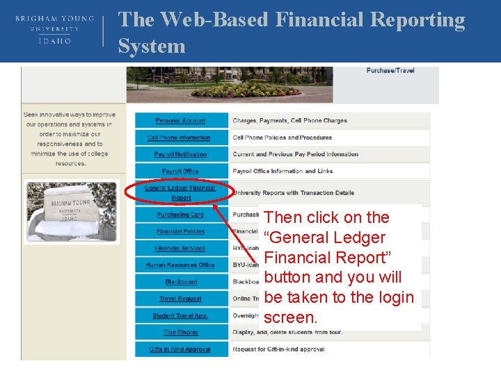 The WebBased Financial Reporting System This session is