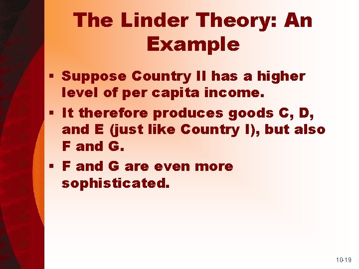 Chapter 10 PostHeckscher Ohlin Theories of Trade and