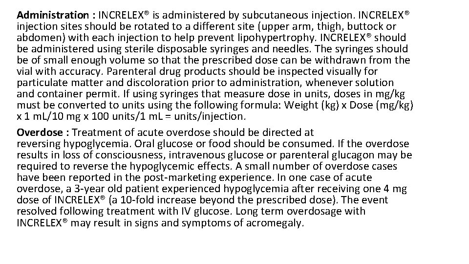 Mecasermin Approved investigational drug DB 01277 Chemical formula
