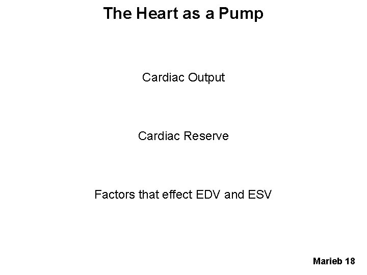The Heart as a Pump Cardiac Output Cardiac