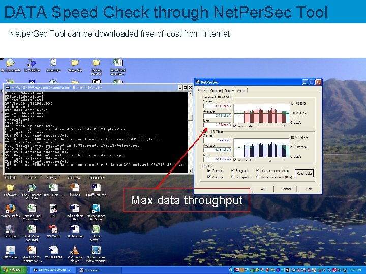 DATA Speed Check through Net Per Sec Tool