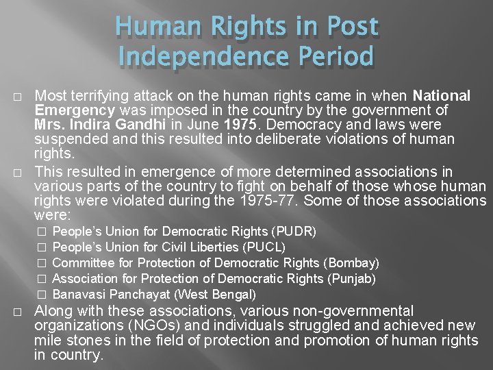 EVOLUTION OF HUMAN RIGHTS International History The code