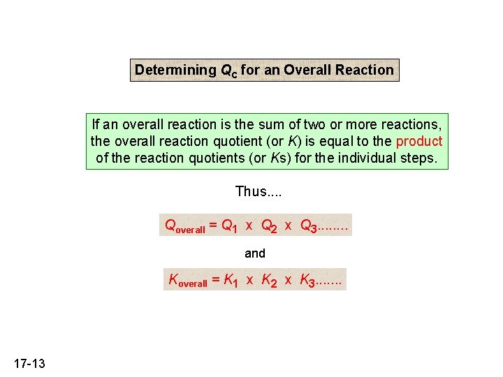 Chapter 17 Equilibrium The Extent of Chemical Reactions