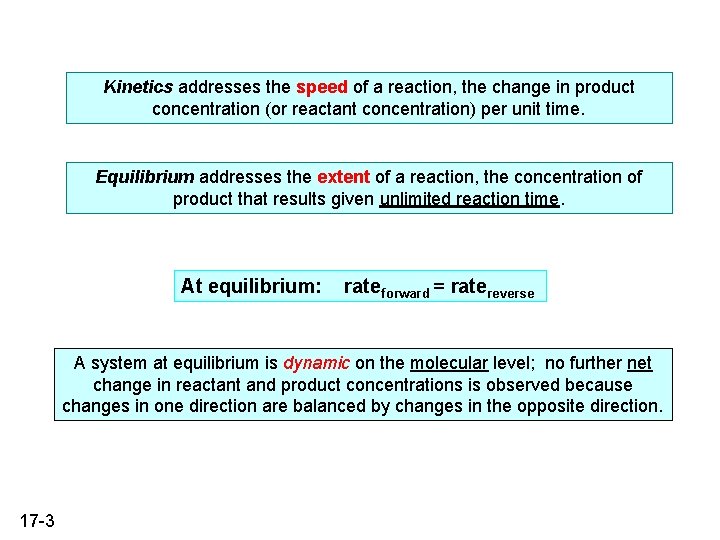 Chapter 17 Equilibrium The Extent of Chemical Reactions
