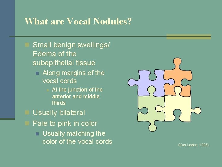 Childhood Vocal Nodules Concerns and Management By Julie