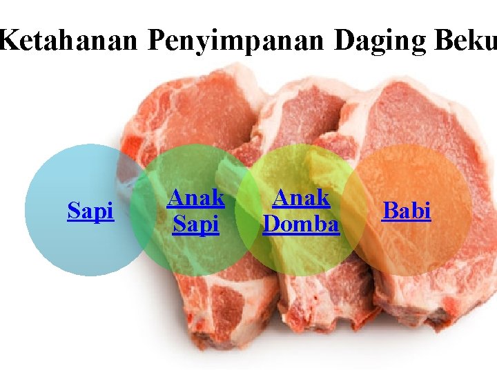 Pembekuan merupakan cara pengawetan dengan penyimpanan daging dalam