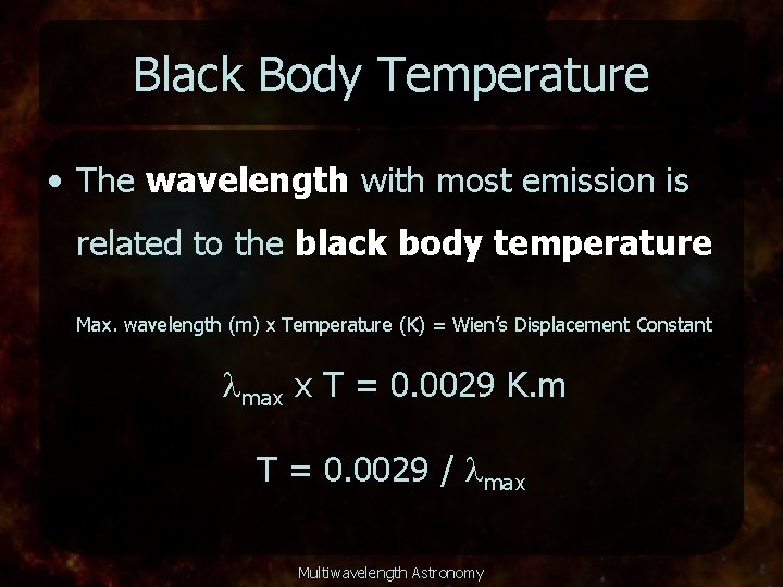 Outline This Presentation contains slides appropriate for all
