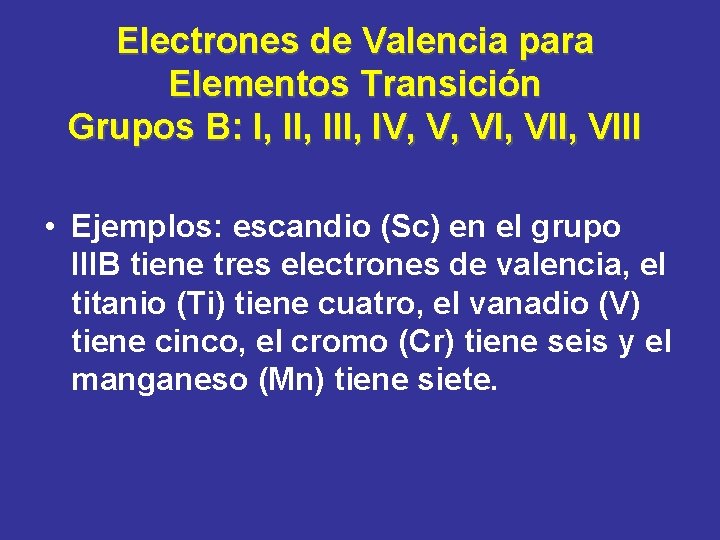 NMEROS DE OXIDACIN Y ELECTRONES DE VALENCIA ELECTRONES