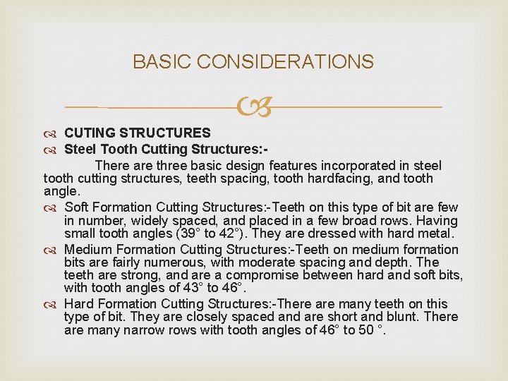A PRESENTATION ON DRILL BITS Submitted To Er