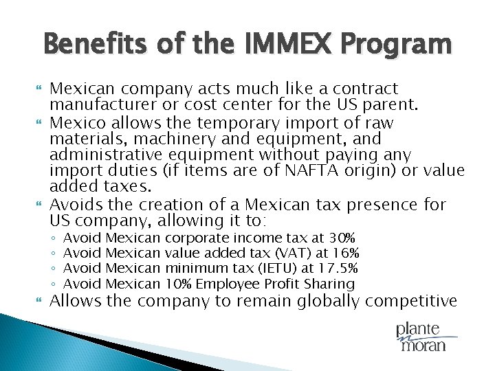 A Roadmap to Starting Operations in Mexico IMMEX
