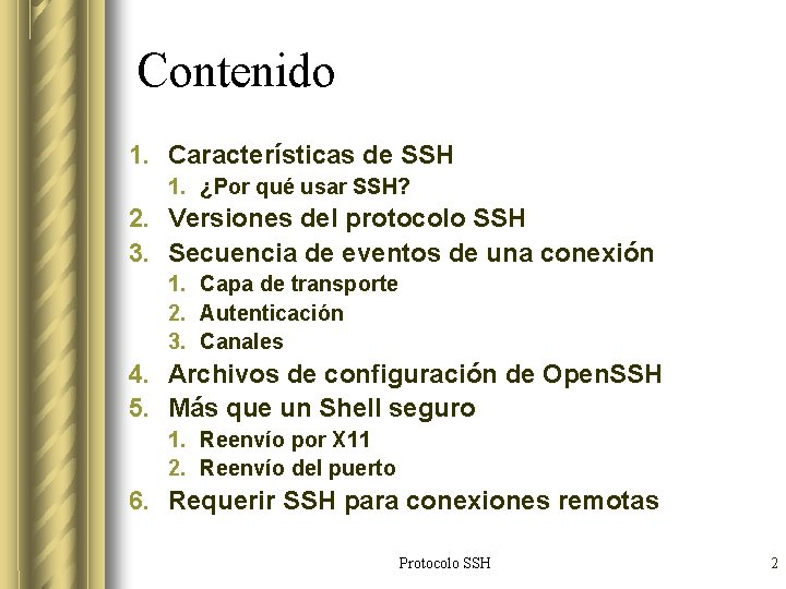 Protocolo SSH Ampliacin de Sistemas Operativos Jos Ral