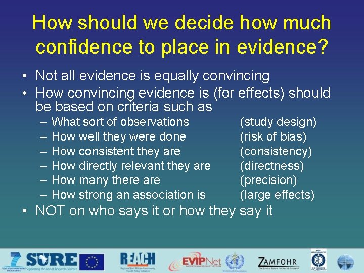 EvidenceInformed Health Policymaking What is evidence What is
