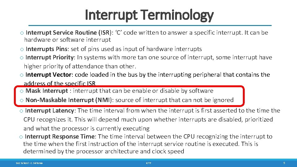Interrupts in Zynq Systems Cristian Sisterna Universidad Nacional