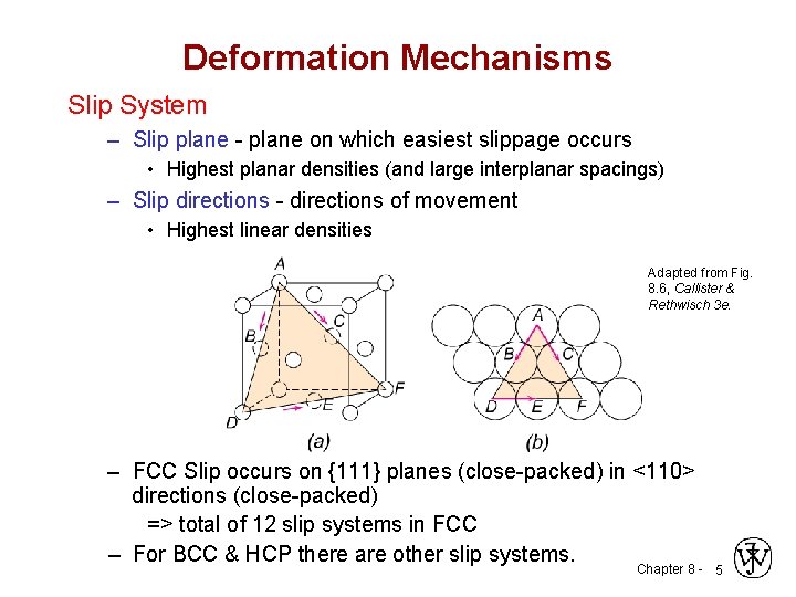 Chapter 8 Deformation Strengthening Mechanisms ISSUES TO ADDRESS