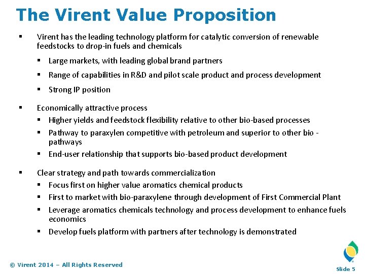 Virent Leveraging Your Platform ABLC 11112014 Virent at