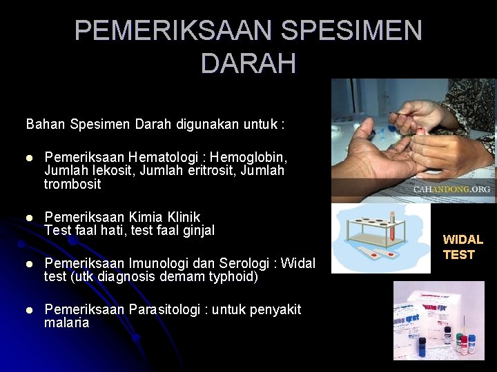 PERSIAPAN PASIEN UNTUK PENGAMBILAN SPECIMEN PEMERIKSAAN MIKROBA Oleh