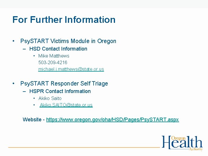 Welcome to Psychological Simple Triage and Rapid Treatment