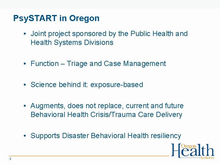 Welcome to Psychological Simple Triage and Rapid Treatment