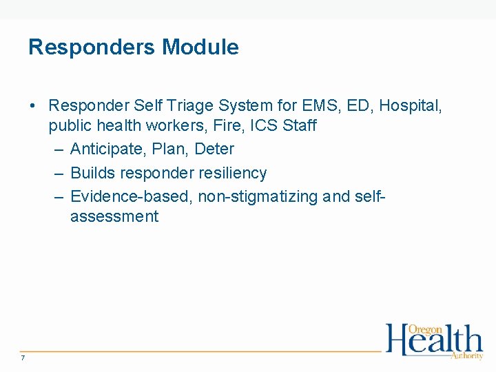 Welcome to Psychological Simple Triage and Rapid Treatment