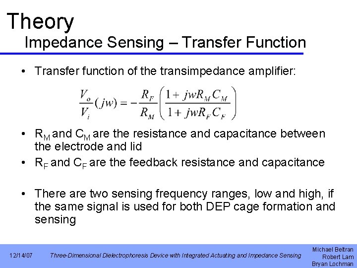 ThreeDimensional Dielectrophoresis Device with Integrated Actuating and ...