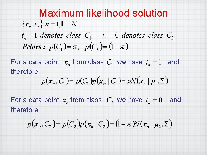 CS 782 Machine Learning Lecture 4 Linear Models