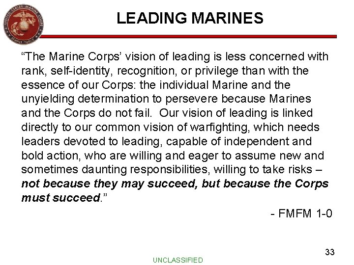 Marine Leader Development MLD Coaching and Counseling Lejeune