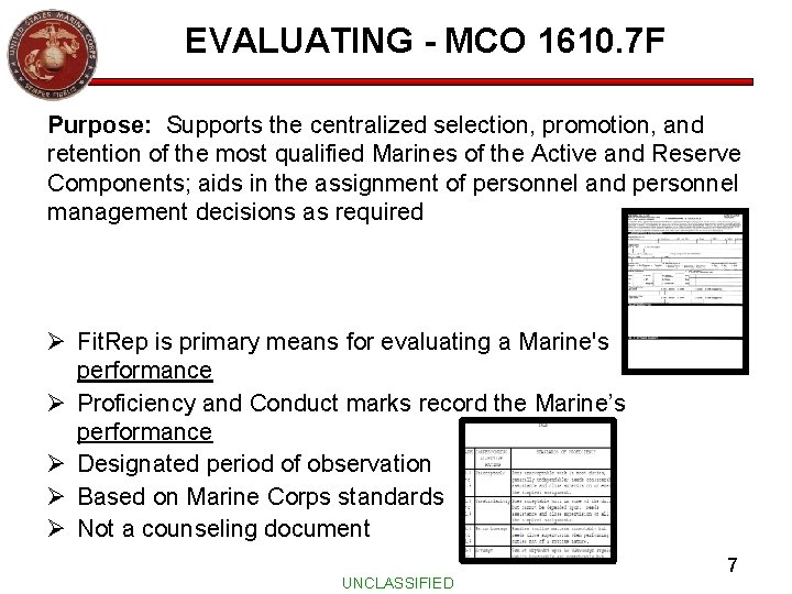 Marine Leader Development MLD Coaching and Counseling Lejeune