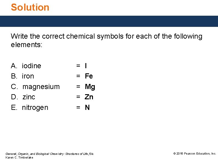 Lecture Presentation Chapter 4 Elements and Symbols Karen