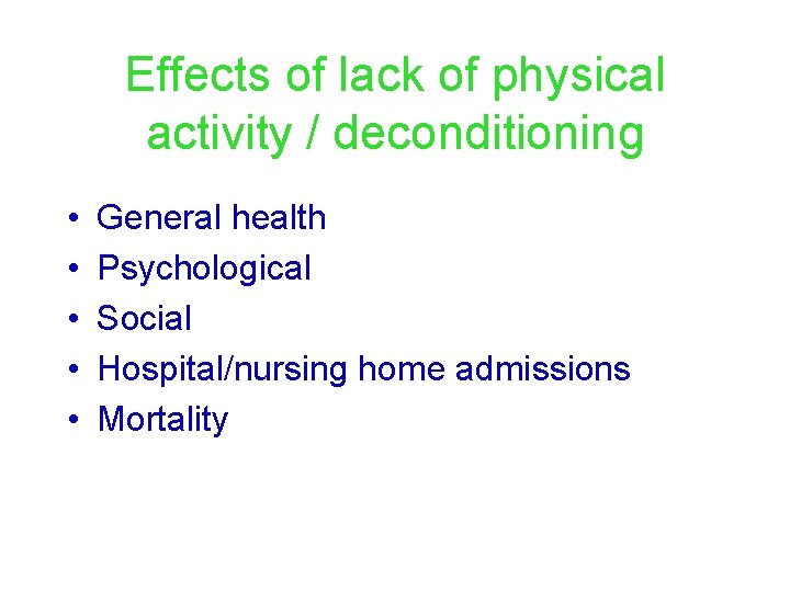 Well for life Promoting physical activity Seminar Overview