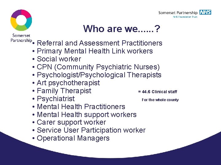 An Introduction to Specialist CAMHS in Somerset Mark