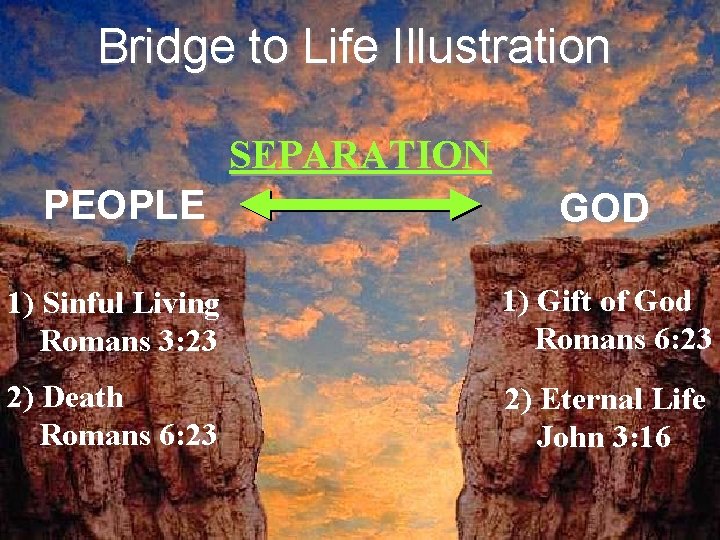 Bridge to Life Illustration God Loves You PEOPLE