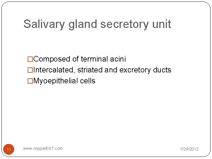 Anatomy of salivary glands Contributed By Dr Nafisa
