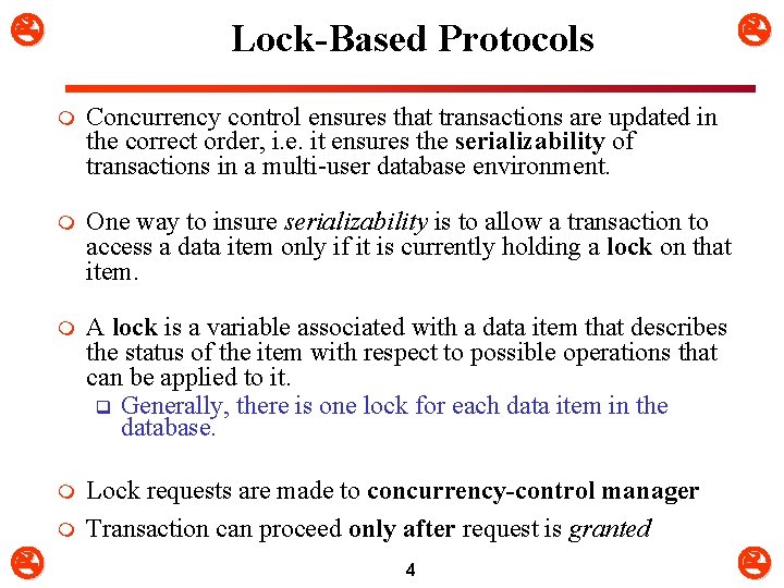 CS 728 Advanced Database Systems Chapter 21 Introduction
