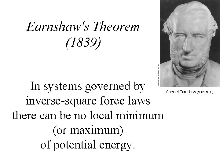 Chemistry 125 Lecture 3 Double Minima Earnshaws Theorem