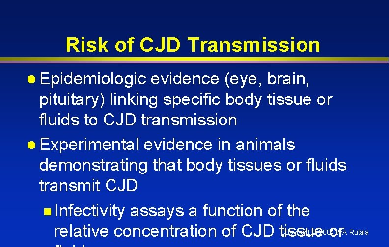 Prions CJD and Processing of Reusable Medical Products