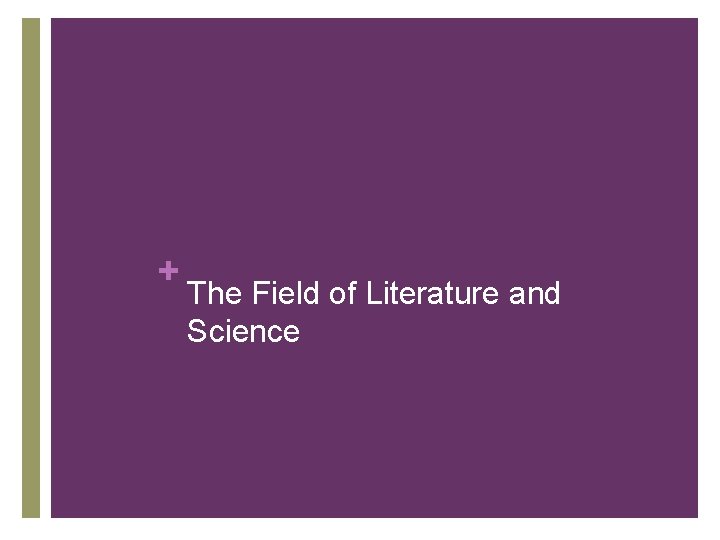 Modernism Literature and Science Dr Katherine Ebury Structure