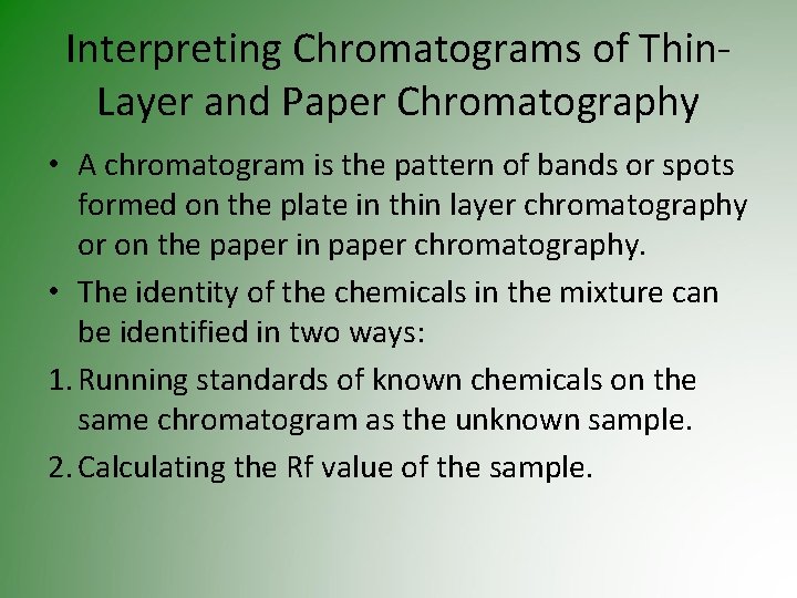 Week 3 Lesson 3 Chapter 6 Chromatography Chromatography