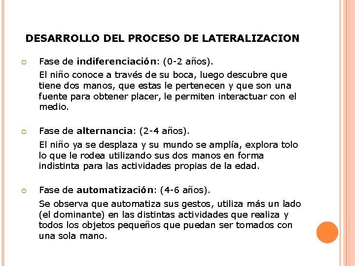 LATERIZACIN Y LATERALIDAD Lic Norma Herrera v LATERALIZACIN