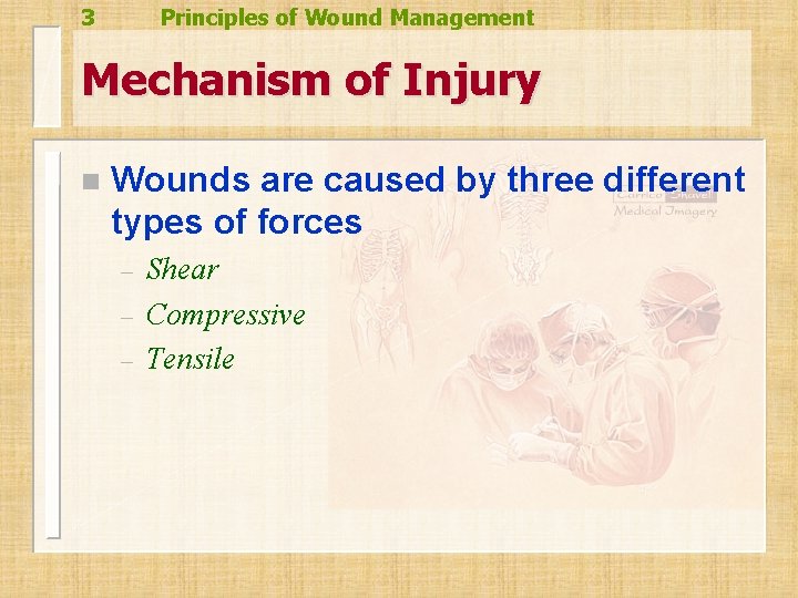 Wound Management UNC Emergency Medicine Medical Student Lecture