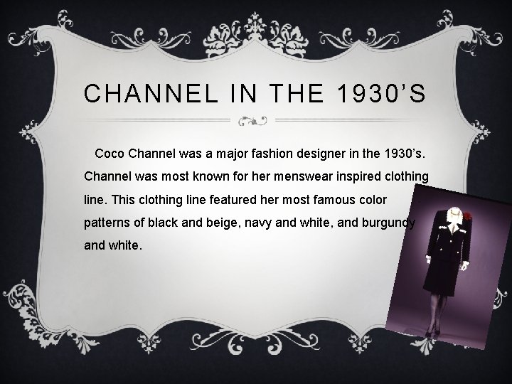 THE HISTORY OF FASHION 1930 1939 By Emily