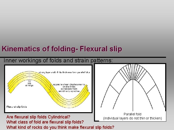 Folds cont Review session for final exam Thursday