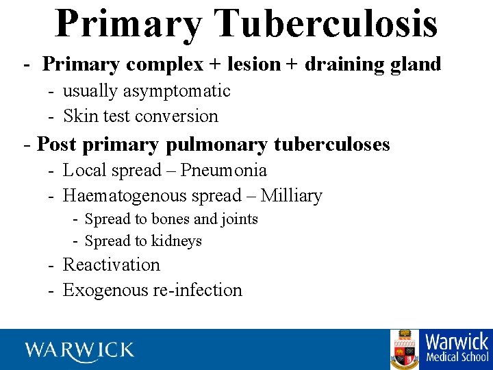 Tuberculosis Dr Gregg Eloundou Dr Ricky Jones What
