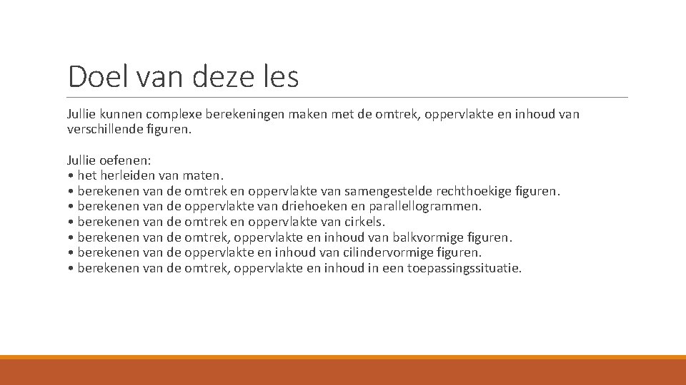 Rekenen periode 3 METEN EN MEETKUNDE LES 3