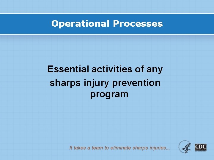Workbook for Designing Implementing and Evaluating a Sharps