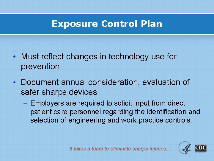 Workbook for Designing Implementing and Evaluating a Sharps