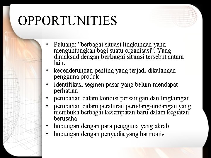 ANALISIS SWOT Untuk mewujudkan laboratorium yang bermutu perlu