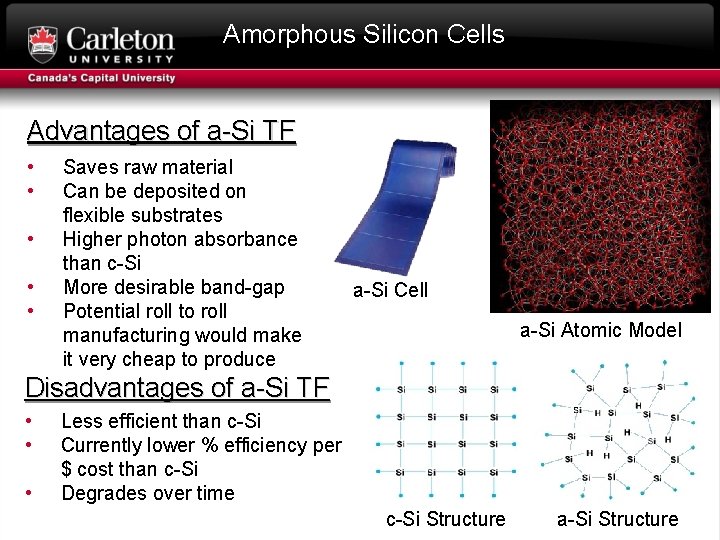 Research in Sputtered Amorphous Silicon Thin Film Solar